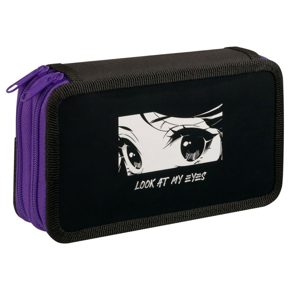 Пенал 2 отделения, 190х110 ArtSpace "Anime eyes", ламинированный картон