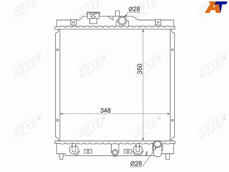 . SAT Радиатор охлаждения двигателя для Honda Civic 91-00 , HR-V 98-07 , Capa 98-02 , Civic EURO 93-01