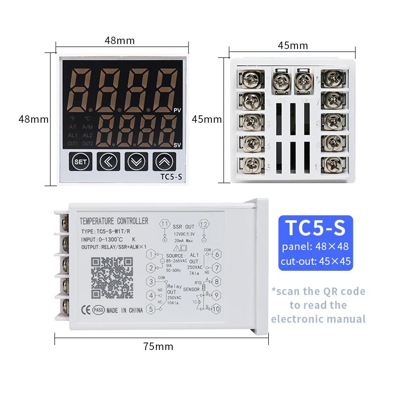 Термостат TC5-S 48x48mm