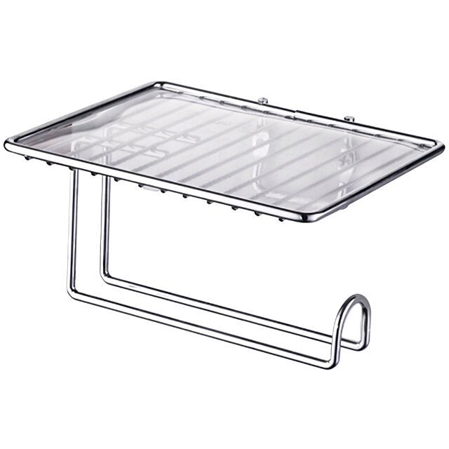 Бумагодержатель LEDEME L505 открытый с полкой нерж сталь хром