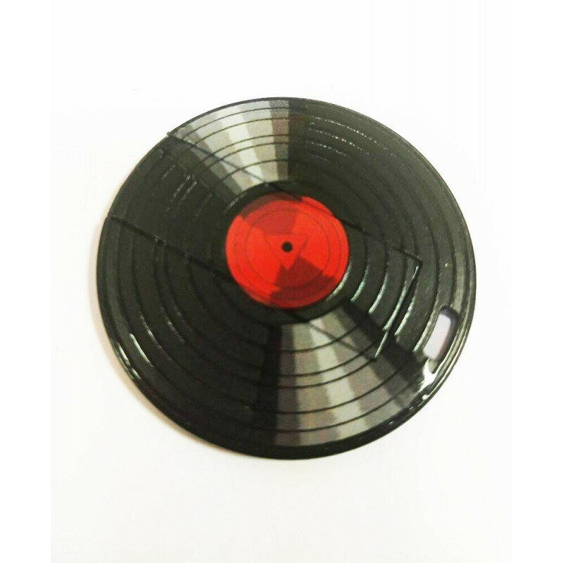 Флешка Грампластинка (виниловая пластинка LP) с красным центром 16 Gb (11553_16) (Блистер)