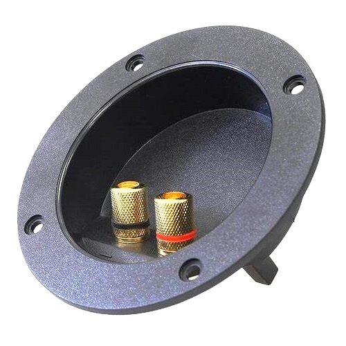 Розетка на корпус акустики Premier 1-729G площадка круг 105мм от динамика под винтовой зажим - позолоченный