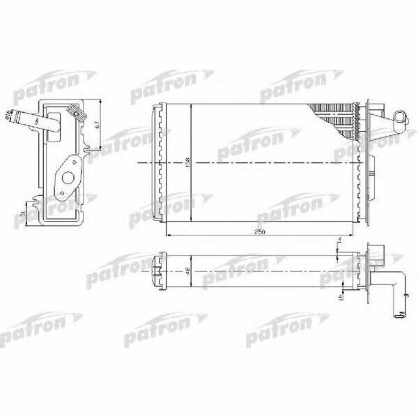 Радиатор отопителя салона для автомобиля, PATRON PRS2022 (1 шт.)