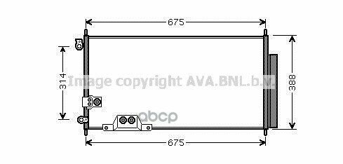 Радиатор кондиционера HONDA Accord VII 2.2 CTDi 11/03-05/08 Ava арт. HDA5239D