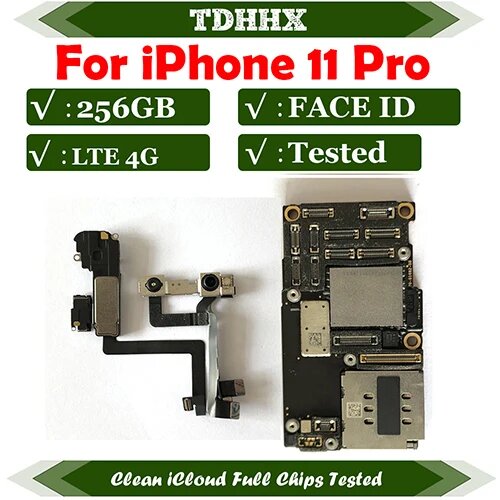 Чистая материнская плата iCloud с полным чипом для iPhone 11 Pro Max, материнская плата с поддержкой Face ID, обновление рабочей материнской платы