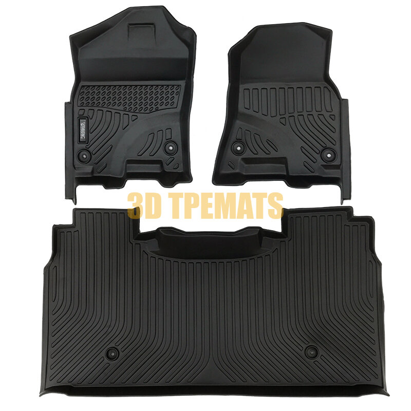 Коврики 3D TPEMATS, Dodge RAM 1500, для салона, противоскользящие, с бортами, морозостойкие, термопластичная резина.