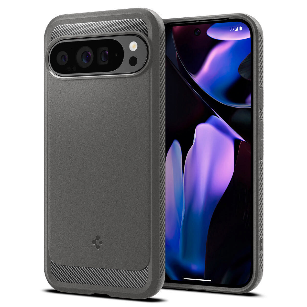 Чехол Spigen на Google Pixel 9 Pro XL (ACS07784) Rugged Armor / Спиген Чехол для Пиксель 9 Про ХЛ Серый