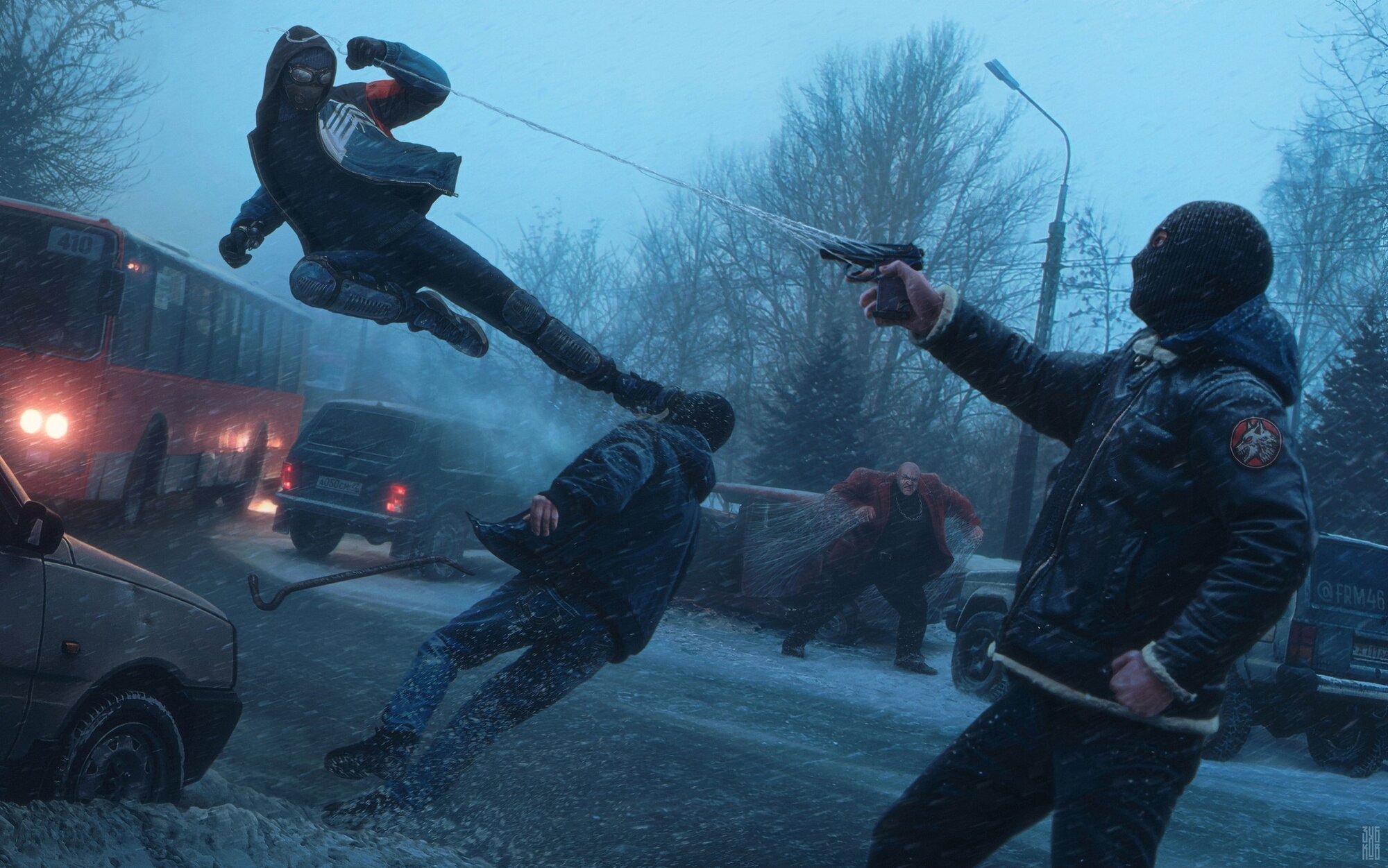 Открытка Северный Паук: Паук против OПГ от Зубкова