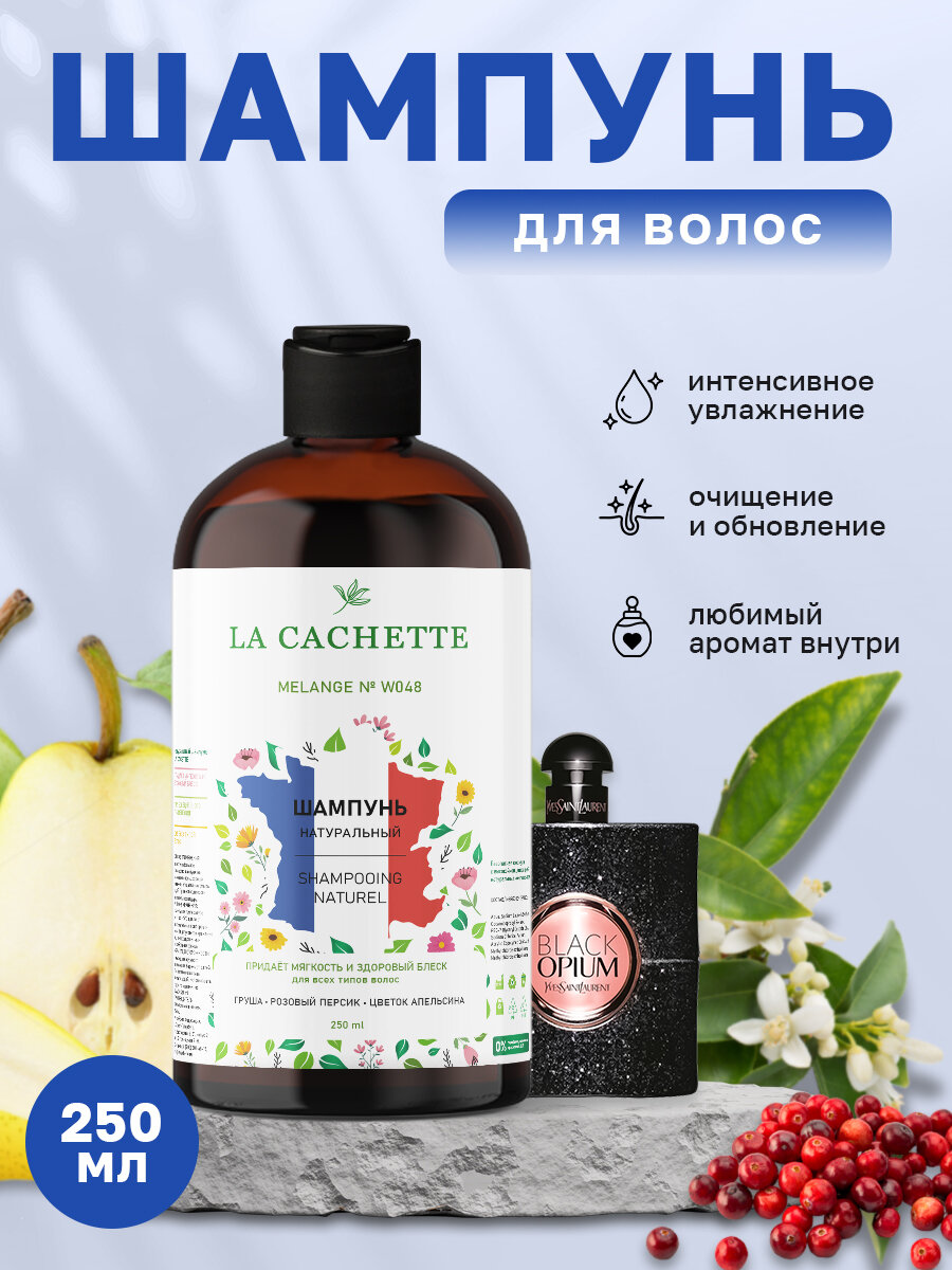 Шампунь для волос увлажняющий La Cachette W048 Black opium, 250 мл