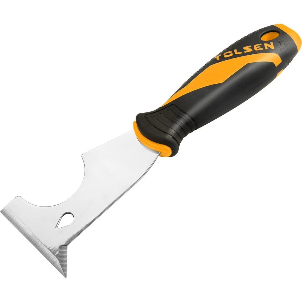 Шпатель-скребок TOLSEN 6 в 1, 62 мм, двухкомп. рукоятка GRIPro 40010