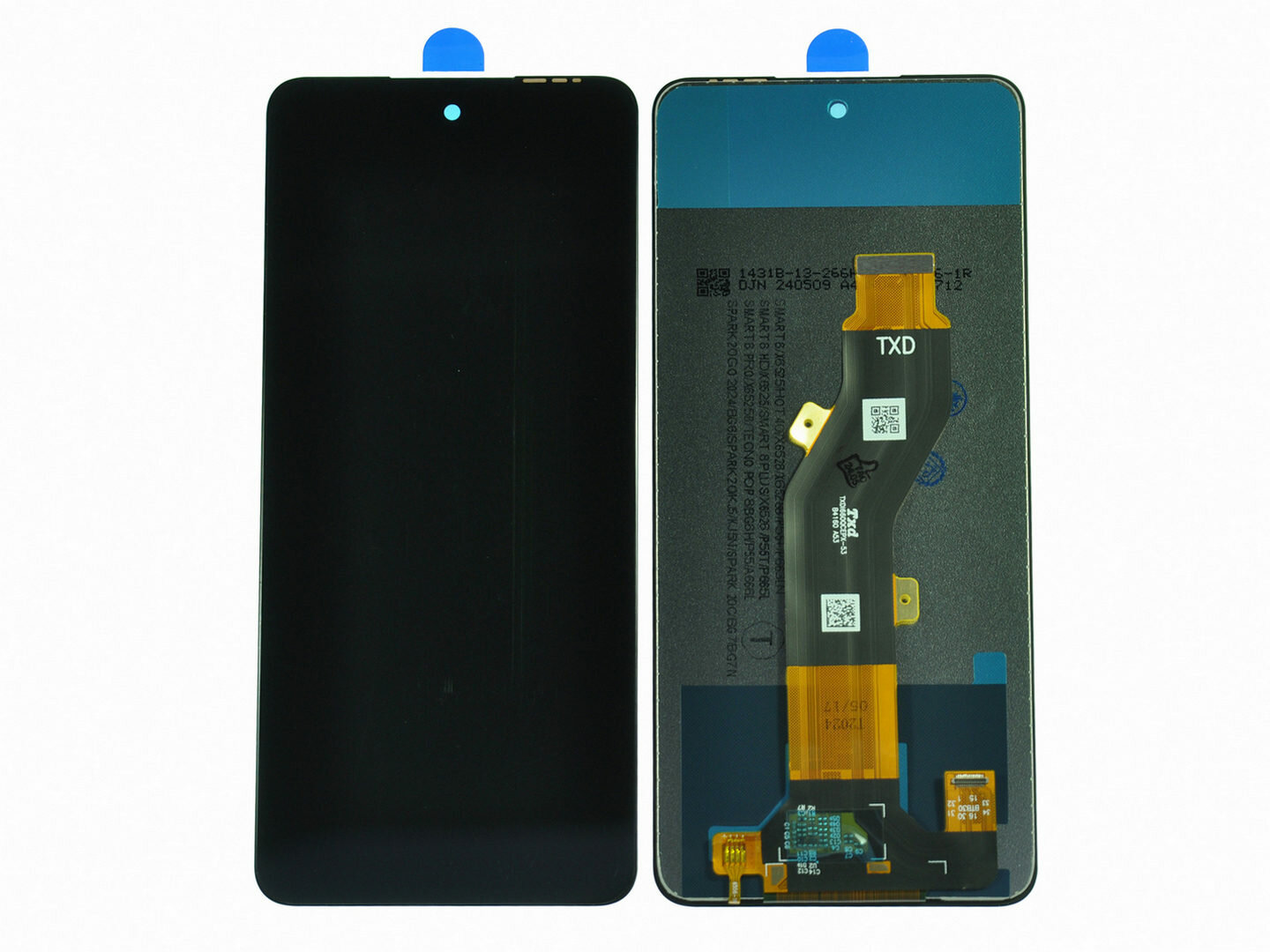 Дисплей (LCD) для Infinix Smart 8 (X6525)/Smart 8 HD/Smart 8 Pro/Hot 40i (X6528B)/Tecno Spark 20(KJ5)/Spark 20C (BG7)/Spark Go (2024) (BG6)+Touchscreen black