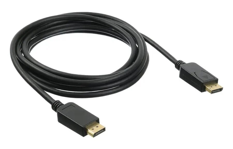 Кабель аудио-видео Buro V.1.2, DisplayPort (m) - DisplayPort (m), ver 1.2, 2м, GOLD, черный
