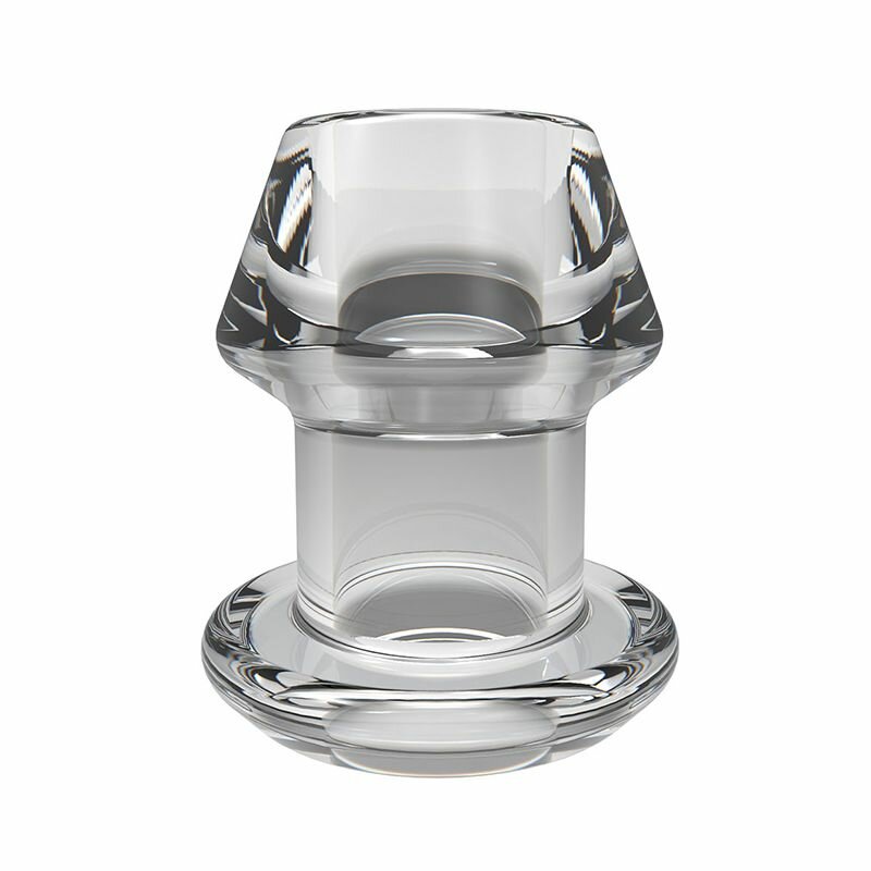 Полый анальный зонд с прозрачным просмотром и расширителем с бусинами