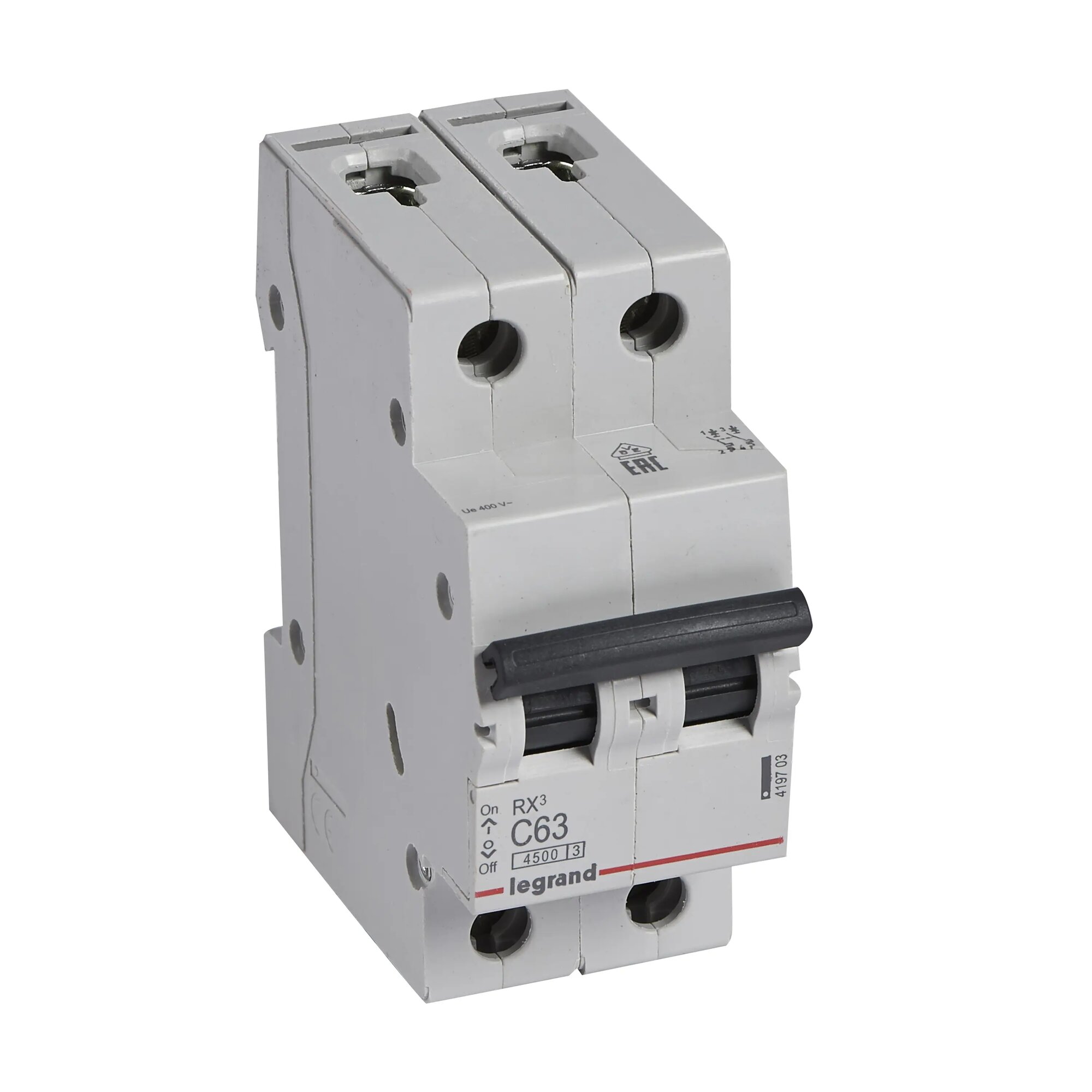 Автоматический выключатель Legrand RX3 2P C63 А 4.5 кА