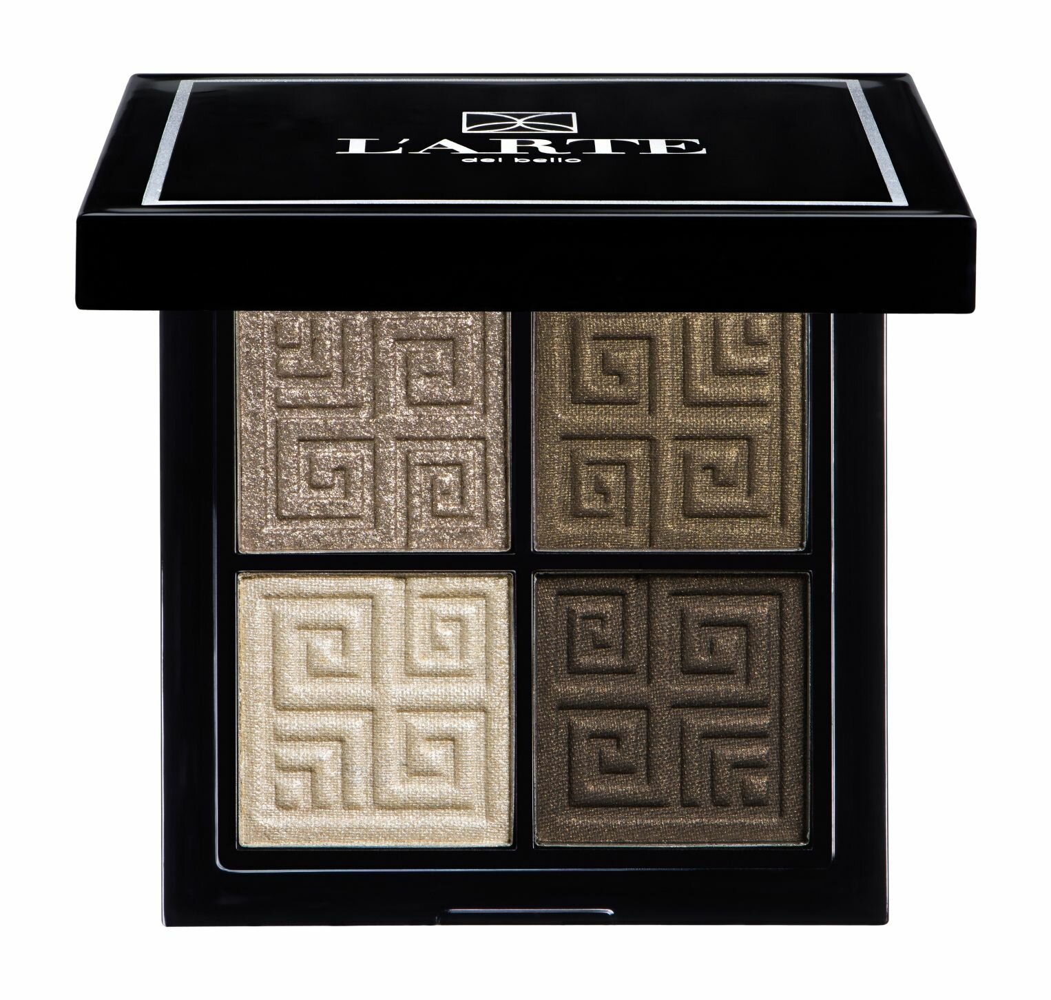 L'ARTE DEL BELLO Палетка теней Quadro Eleganto, 8 г, 06 moxie (зеленая)