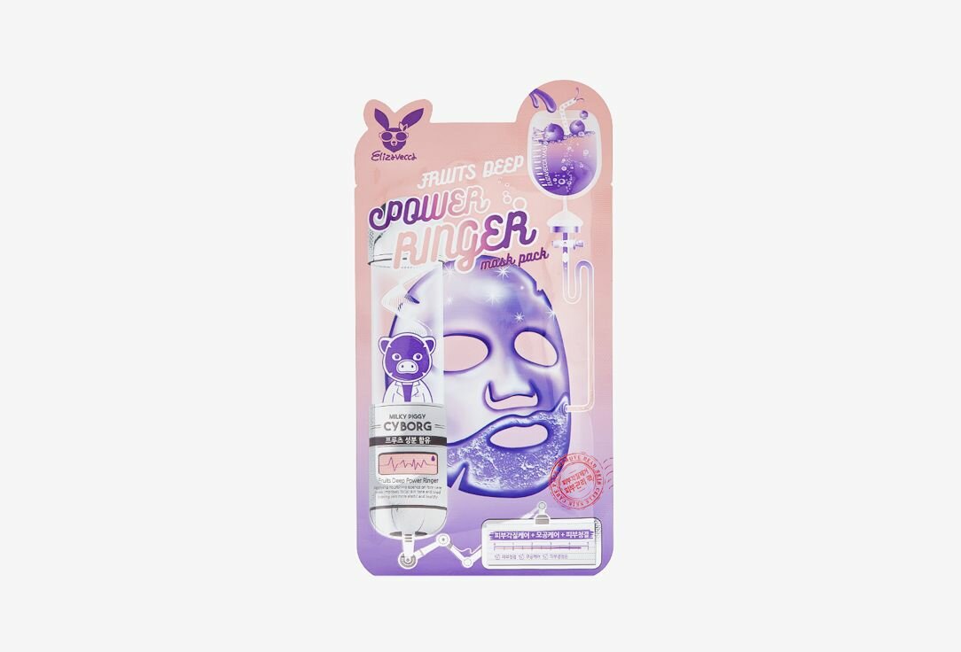 Тканевая маска для лица ELIZAVECCA FRUITS DEEP POWER RINGER MASK PACK