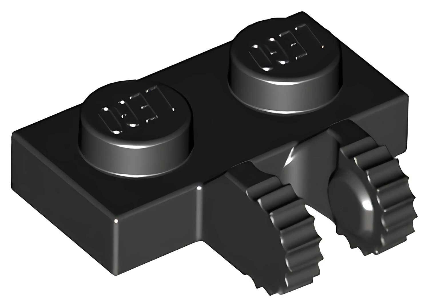 Деталь LEGO Шарнир Lego Hinge Plate 1 x 2 Locking with 2 Fingers on Side and 9 Teeth 60471 Black U