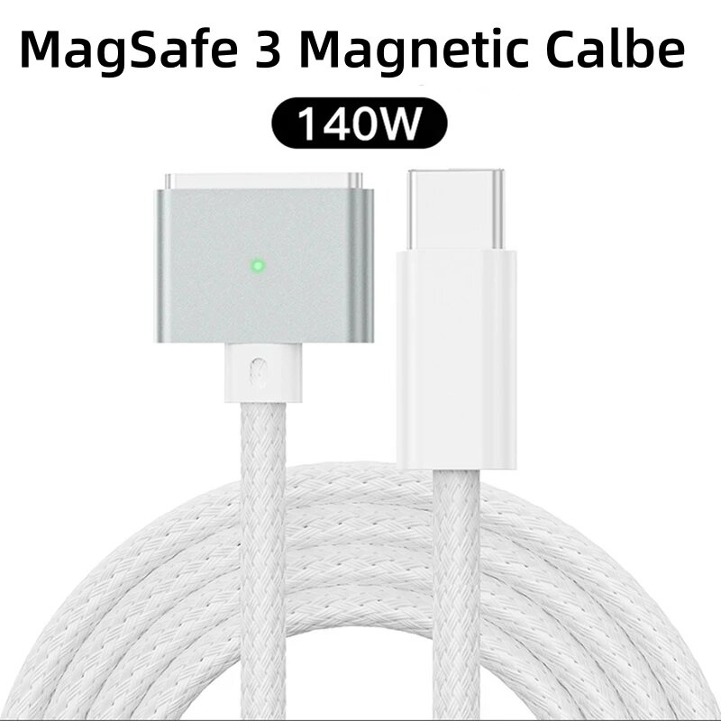Магнитный кабель для быстрой зарядки, 140 Вт, PD 3,1, USB Type C Для MagSafe 3 для Macbook Pro 14 16 Air M2 Mac MagSafe 3, зарядный провод