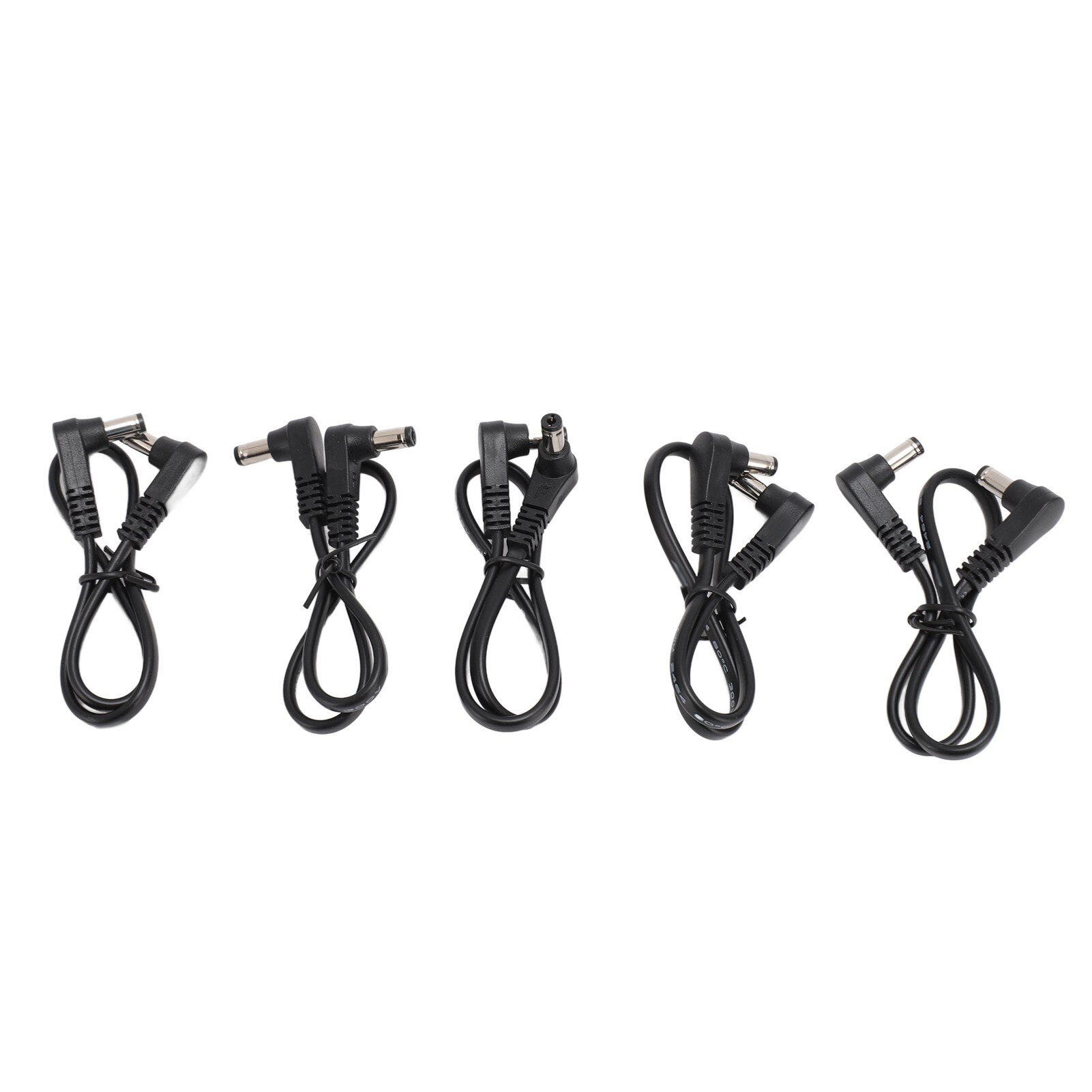 5PCS Right Angle DC Power Cable 5.5mmx2.1mm 90 Degree Male to for CCTV Security Camera LED Lights 11in