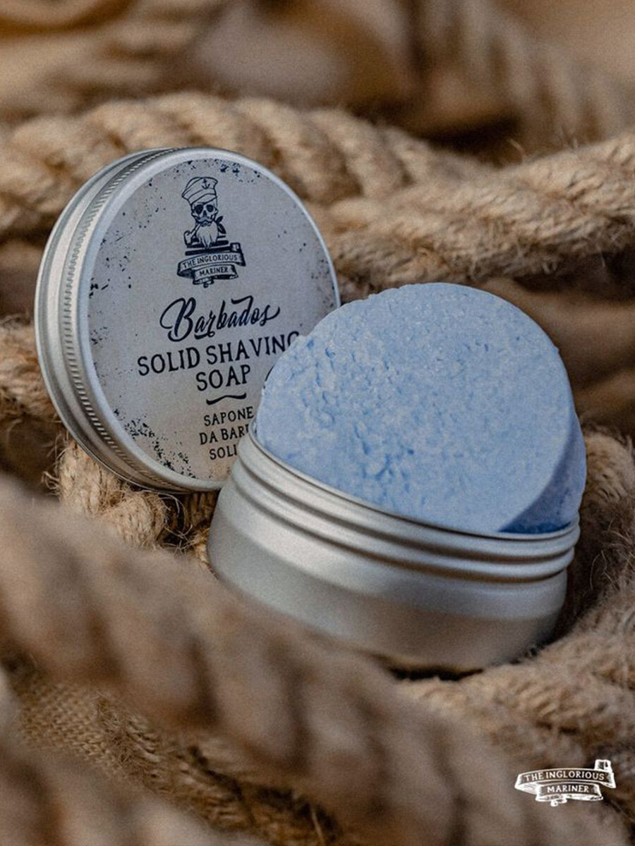 Мыло для бритья The Inglorious Mariner Barbados Solid Shave Soap, для чувствительной кожи