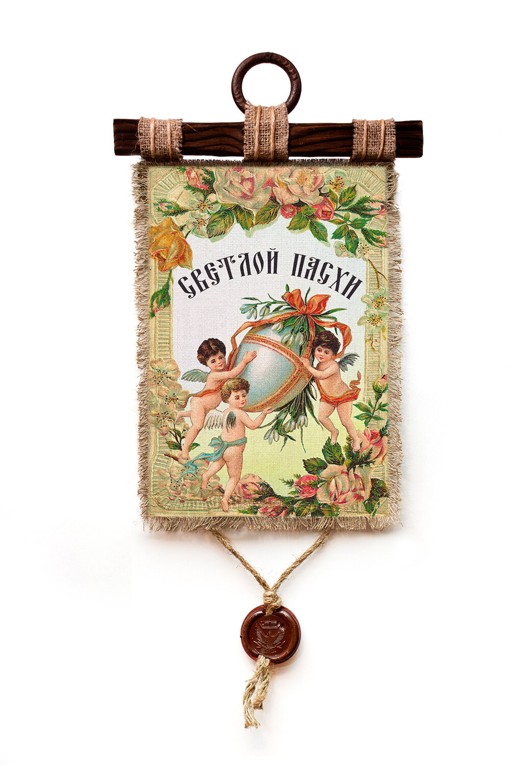 Панно Универсальный свиток / Светлой Пасхи, А4 / Декор для дома / Подарок бабушке / Панно настенное / Картина на холсте