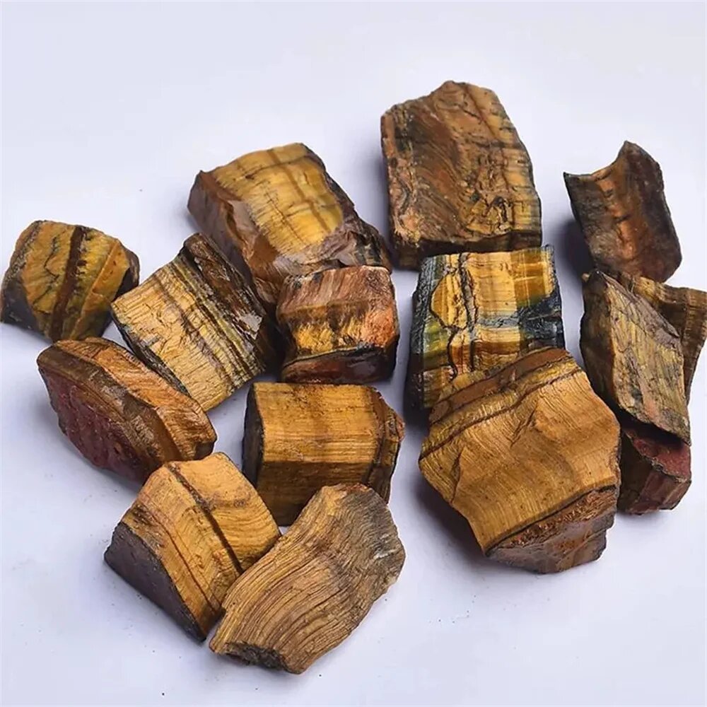 Розовый аметист и розовый кварц, кристаллы для Рейки и декора Коричневый, 95-105g 1bag, Tiger Eye