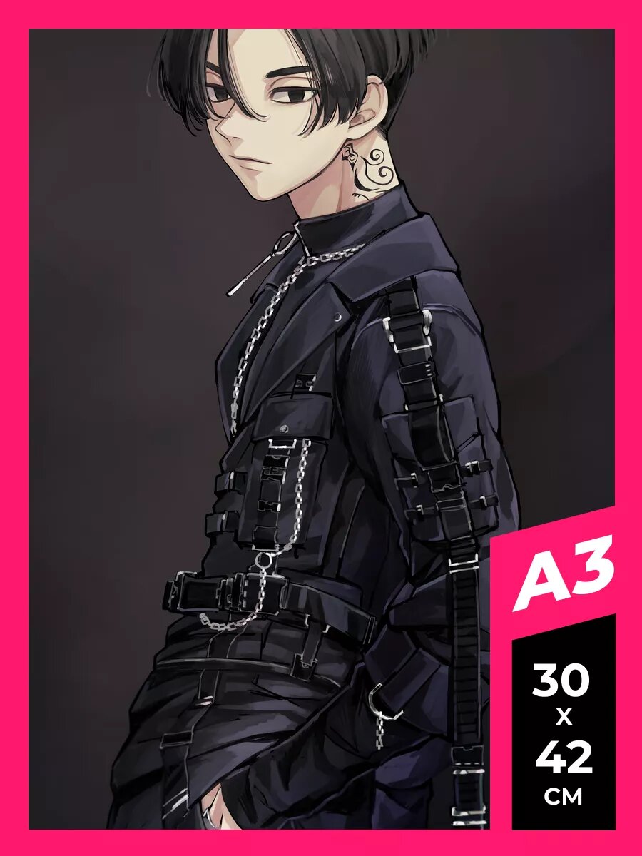 Постер Токийские мстители плакат А1, А2, А3, 50х70 23, матовая фотобумага премиум качества