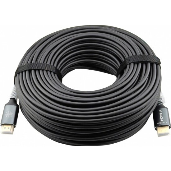 Кабель аудио-видео Cactus CS-HDMI-AOC-2.1-50 HDMI (m)/HDMI (m) 50м. позолоч. конт. черный