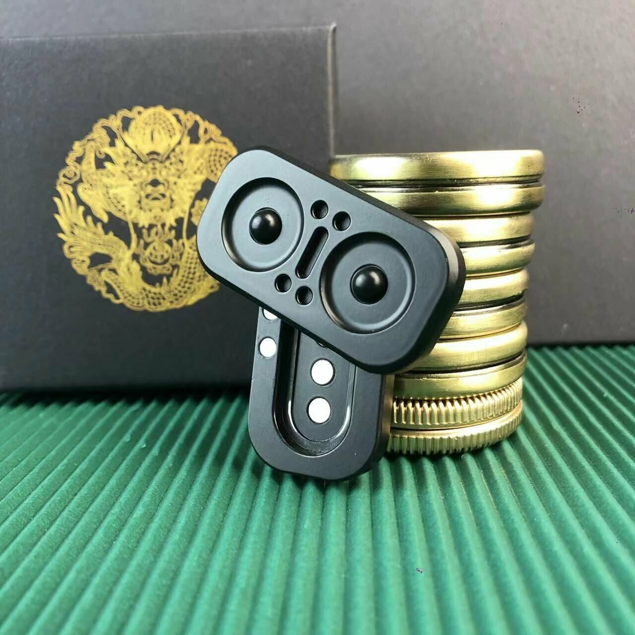 Эксклюзивно антистрессовая игрушка металлическая с дизайном сова, EDC ручной фиджет слайдер (+1 спинер в подарок)