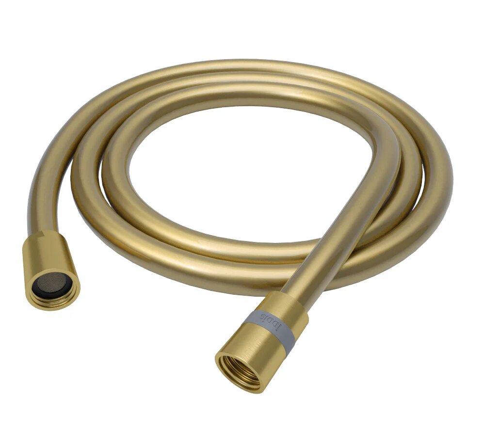 Душевой шланг IDDIS Optima Home 04P15MGi19 150 см, с антискручиванием, золотой, матовый, шланг для душа