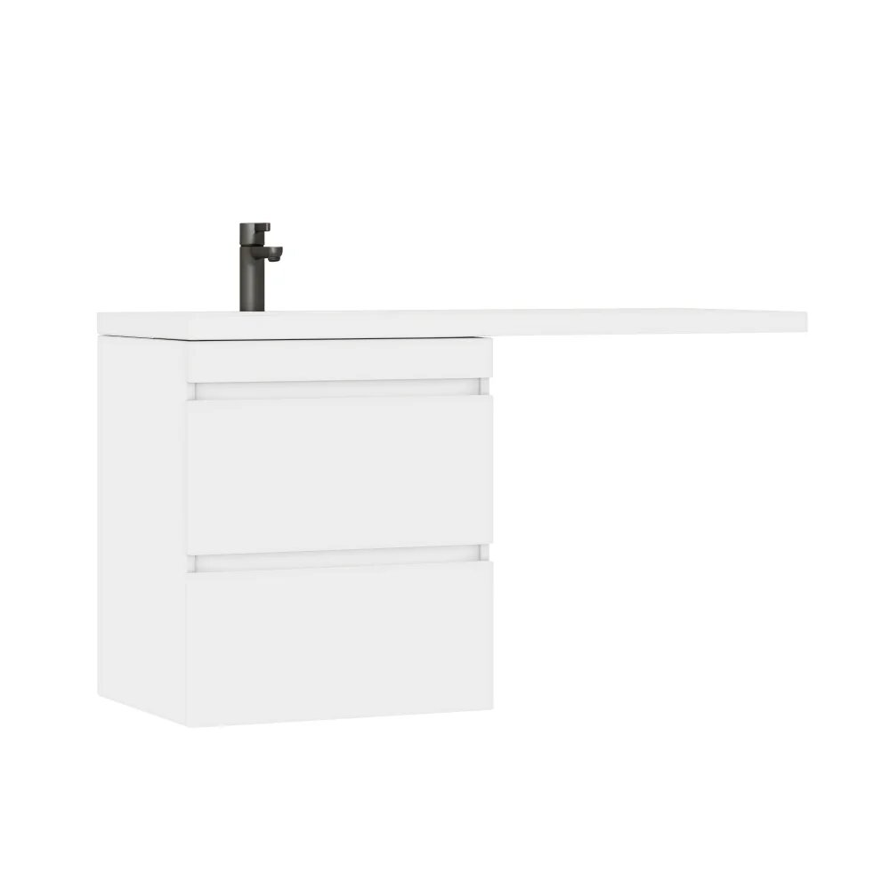 Тумба под раковину без столешницы Vigo Urban 60 2 ящика, под стиральную машину, белая