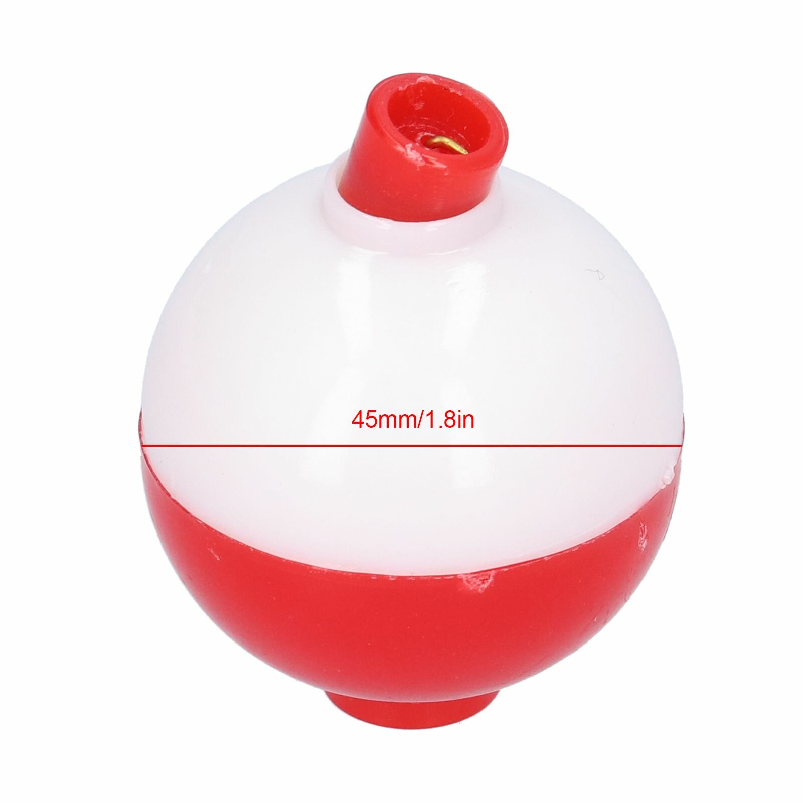 Поплавки в форме шара для рыбалки, круглый буй из АБС-пластика, поплавки, аксессуары для рыболовных наживок, красный, белый, 45 мм/1,8 дюйма