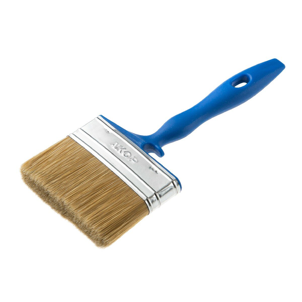 Кисть плоская для лаков Акор Мастер, искусственная щетина, пластиковая ручка, 100 x 17 мм