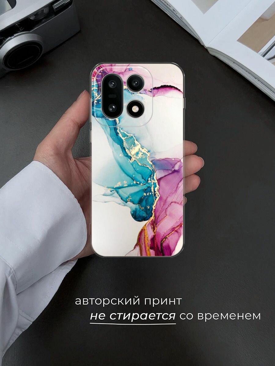 Чехол на OnePlus 15 / Ван Плас 15 с принтом Розовые разводы рисунок — фото 1
