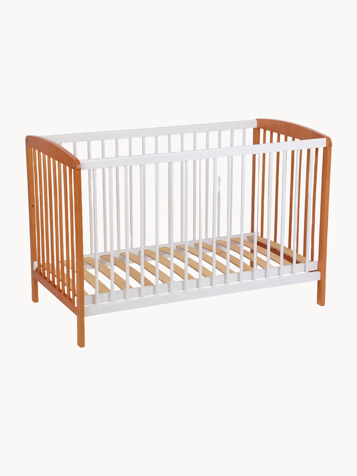 Кроватка детская Polini kids Simple 101, белый-бук