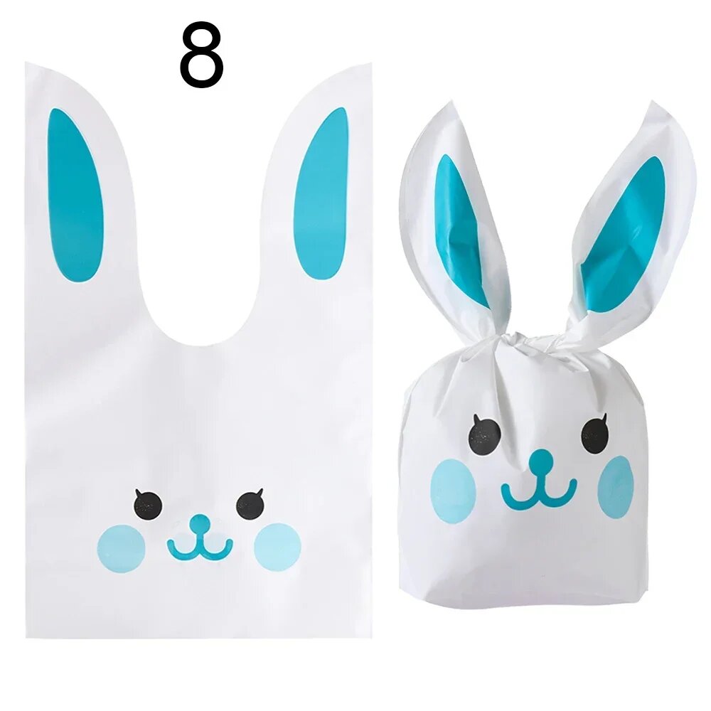 Мешочки для конфет с ушками кролика, пластиковые, 10 шт A-8