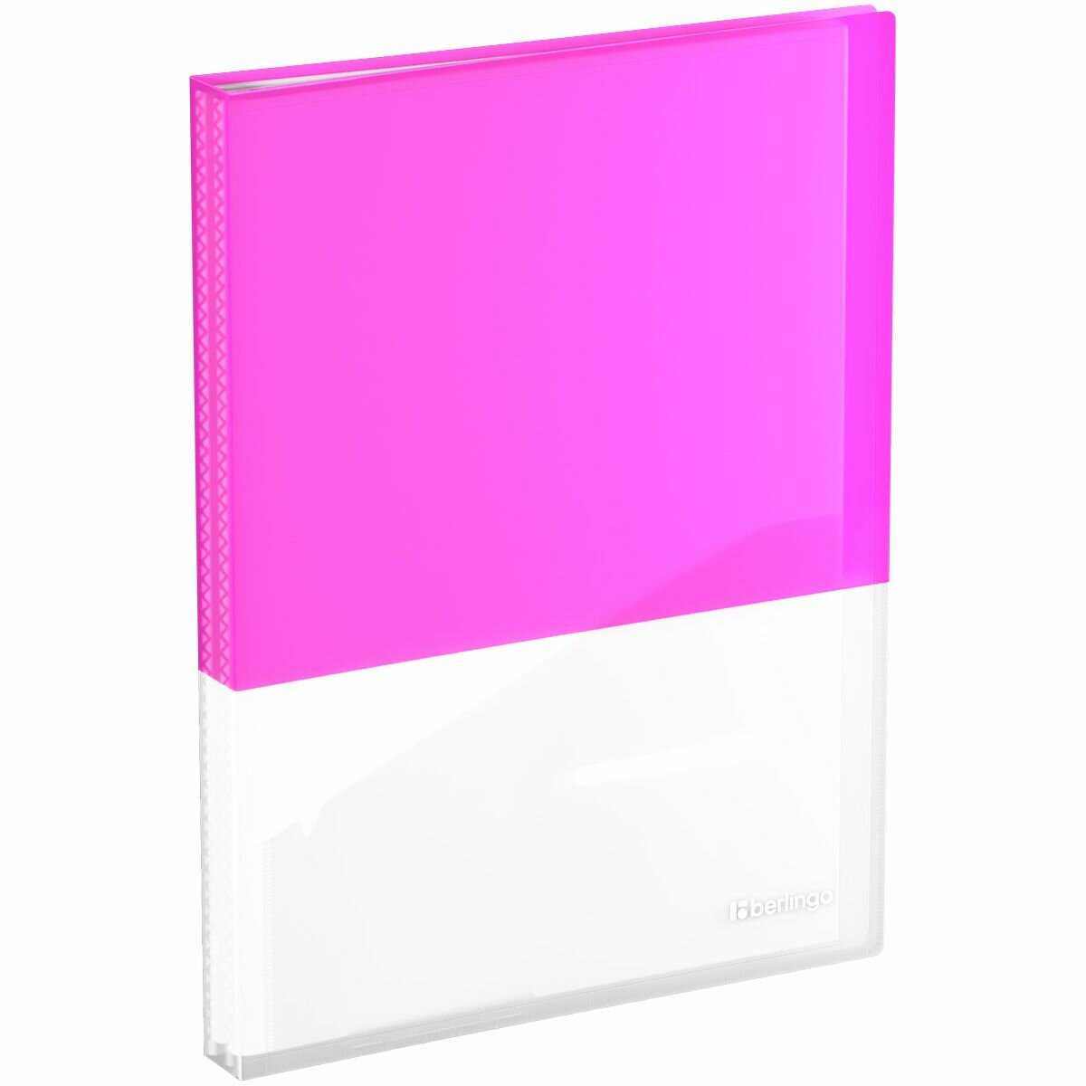 Папка файловая 40 вкладышей Berlingo Semicolor (А4, 24мм, 700мкм, с внутр. карманом) розовая (DB4_40971)