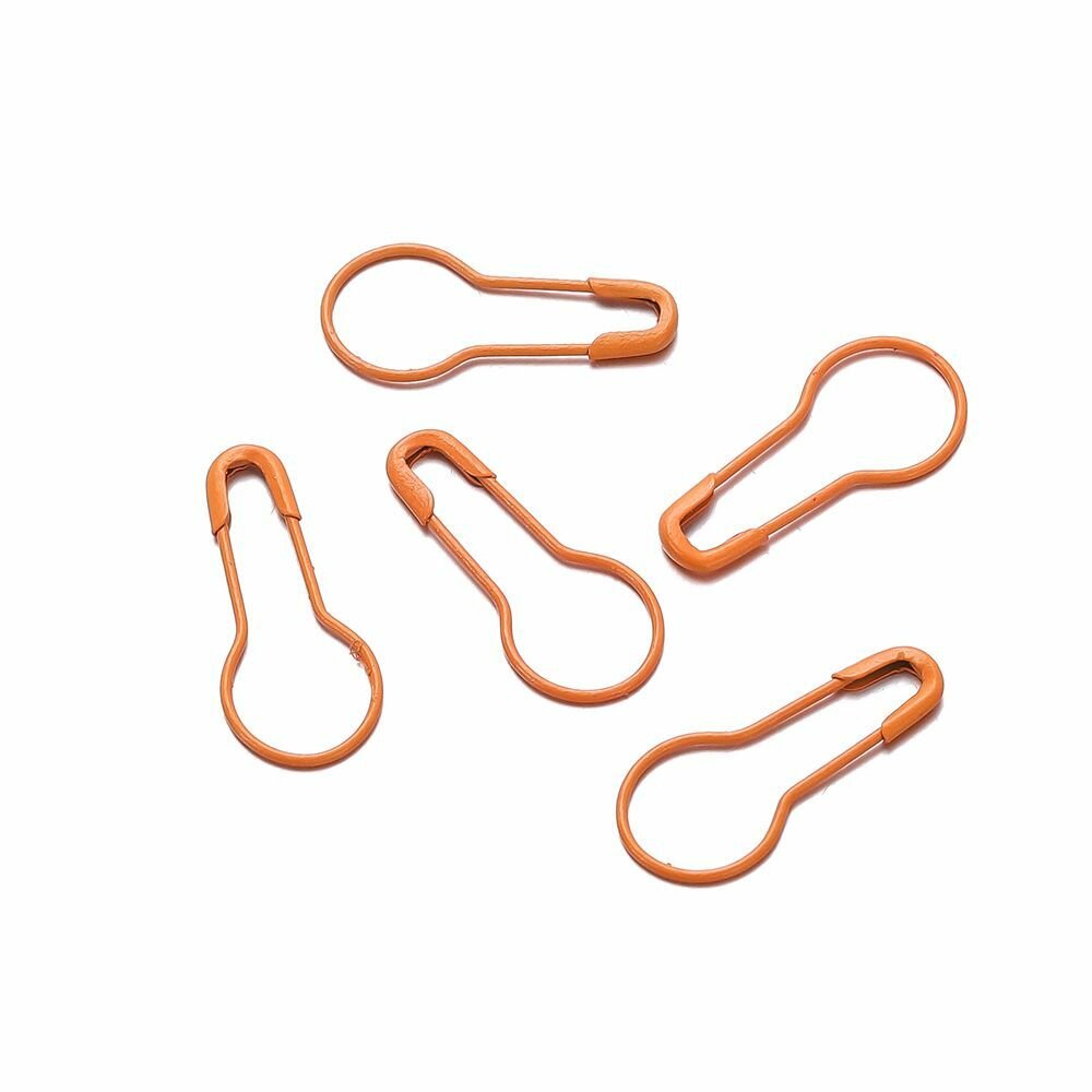 Маркеры для вязания, булавки для вязания металлические, крючки, маркировщик петель, набор 50 шт, размер 9.5*21.5 мм, апельсин