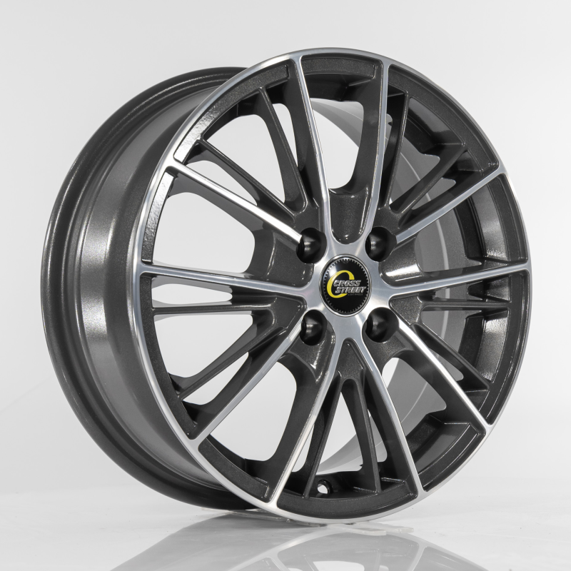 Диск колесный Cross Street CR-26 6,0x15 4x100 Dia54.1 ET46 цвет GMF (темно-серый, полировка)