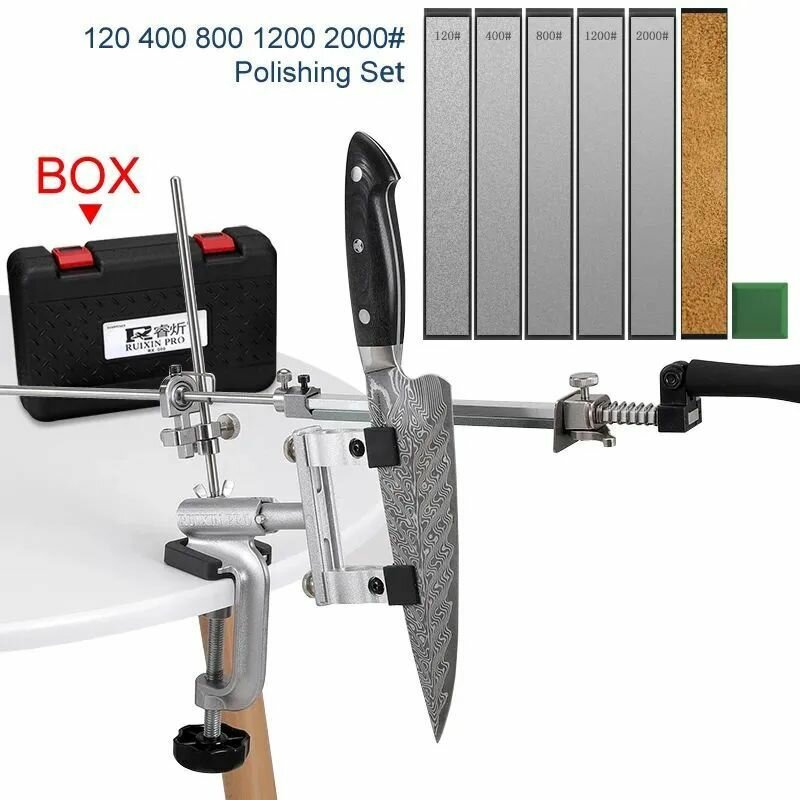 Точилка для ножей RUIXIN Pro 009 металлическая система заточки с алмазными камнями фиксированный угол
