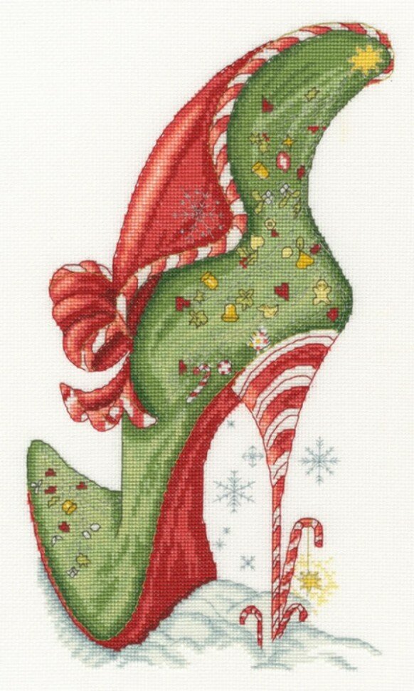 Набор для вышивания Bothy Threads #XSK21 Candy Canes (Леденцы), Счетный крест, 18 х 30 см