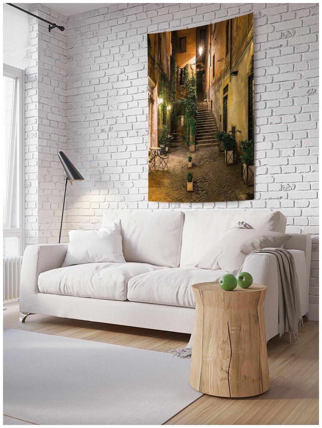 Фотопанно на стену тканевый вертикальный 150х200 "Улочки старого города" , JoyArty