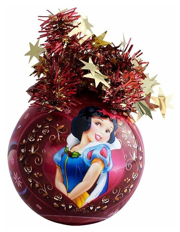 Шар белоснежка с короной из мишуры, 95 мм, MOROZCO Ш95022