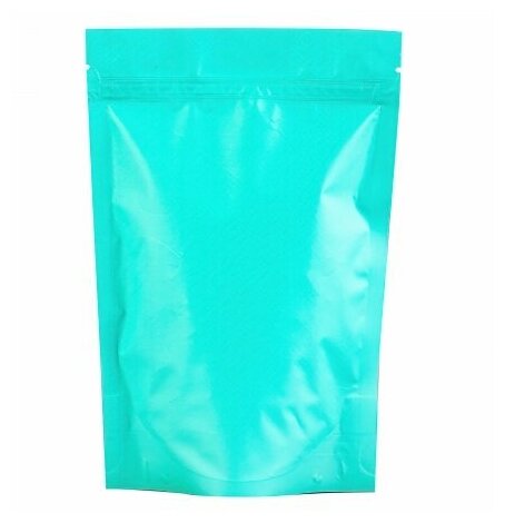 Пакет дой-пак 135x200(+40)мм, Металл/PET/бопп (бирюзовый-матовый), 50шт