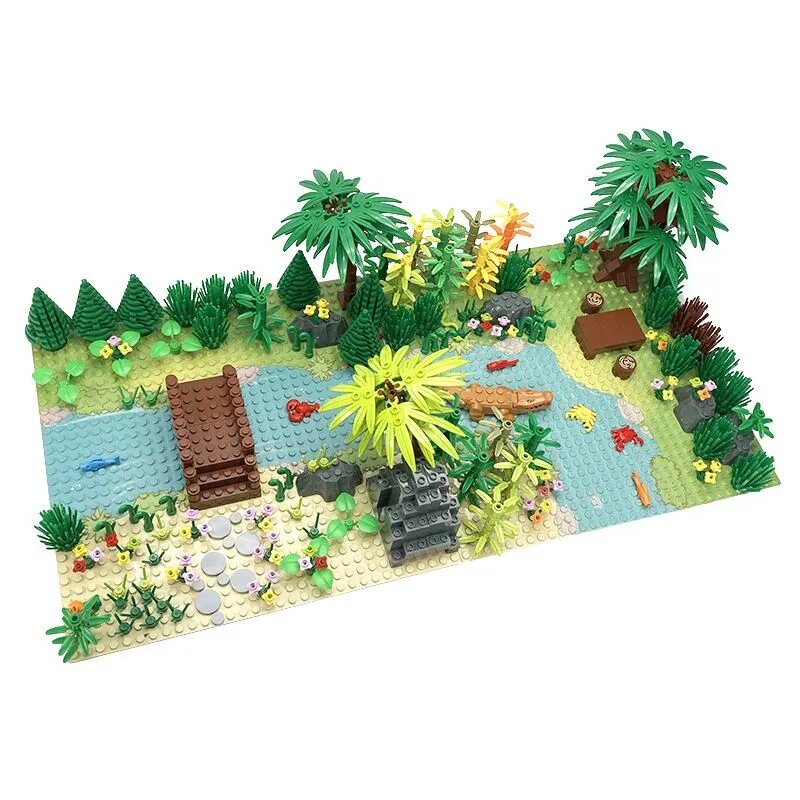 Игрушка-конструктор MOC "Тропический лес" для детей от 9 лет, пластик
