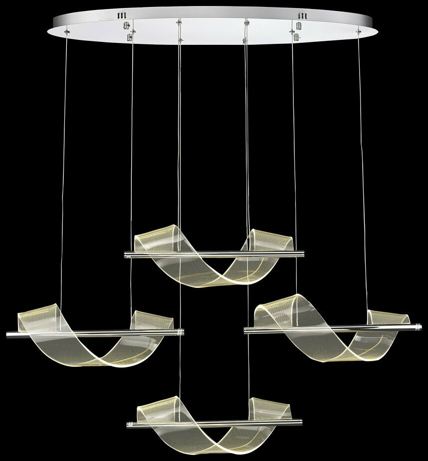 Люстра светодиодная Wertmark WE452.04.123 Hilda хром LED 4*14Вт LED 3200K