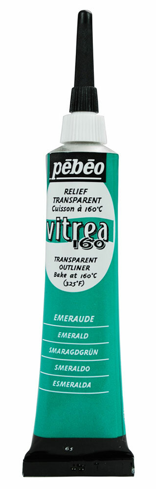 Контур по стеклу "PEBEO" под обжиг Vitrea 160 20 мл 114065 изумрудный