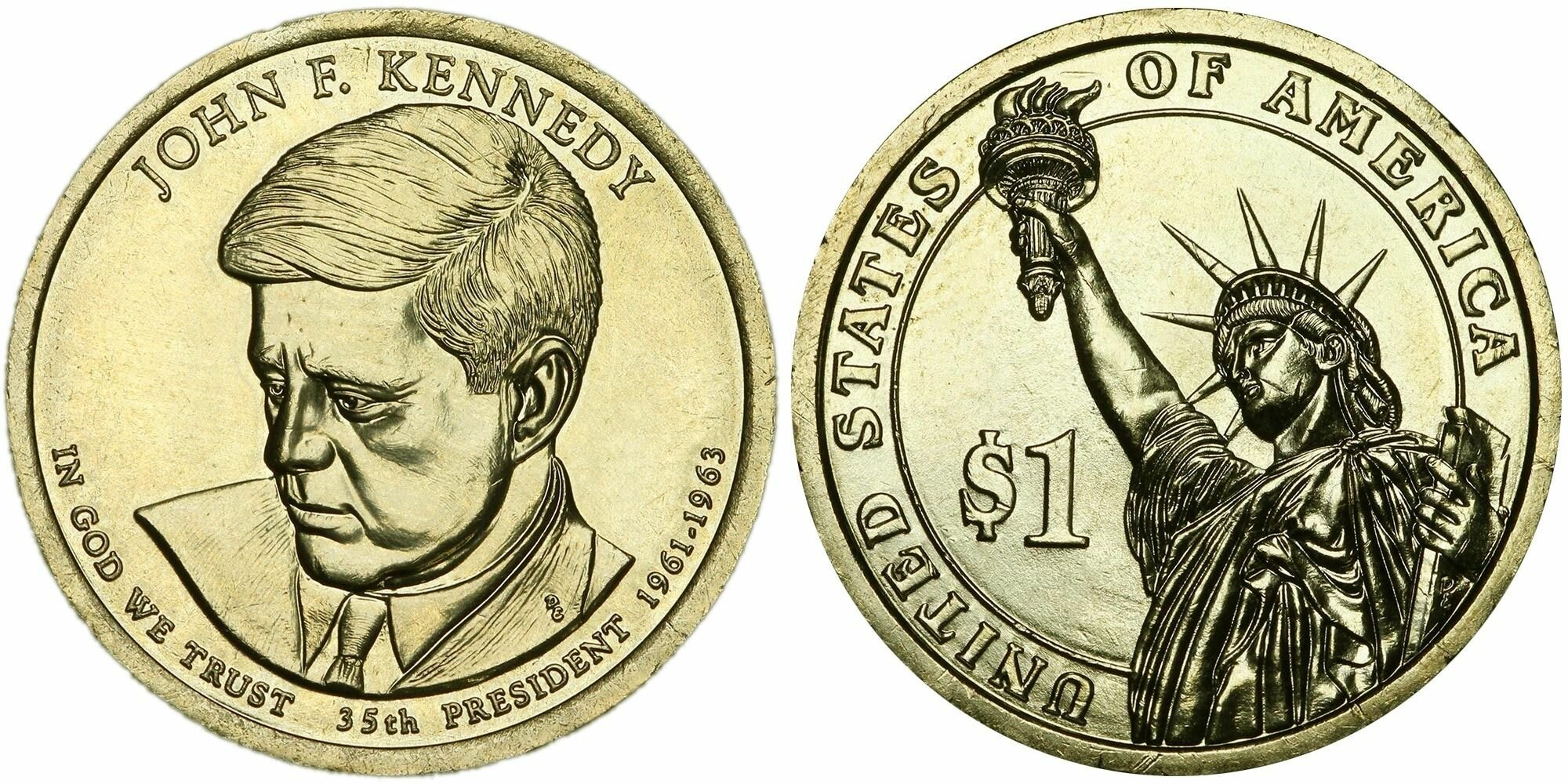 США 1 доллар 2015 Президент 35 - Джон Кеннеди (1961 1963)