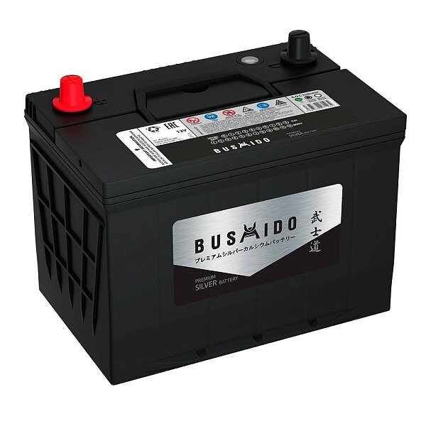 Аккумулятор автомобильный BUSHIDO SJ 85D26L 75Ah 650A ОП (260x173x225) 85D26L 260x173x225