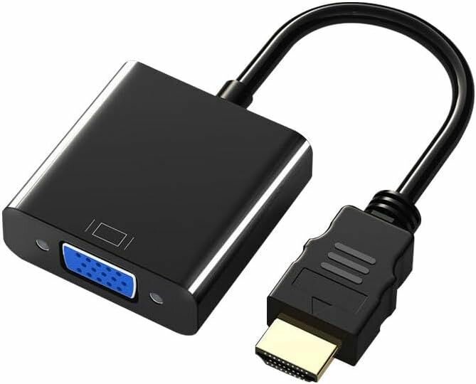 Видеоадаптер HDMI (M) -> VGA (F) черный — фото 1